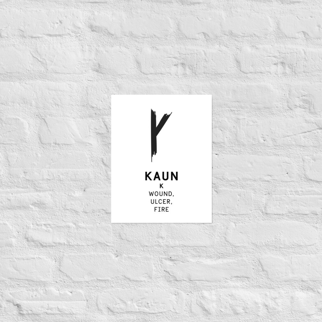 Poster – Kaun – Younger Futhark Runes – Nordic Perspective Shop