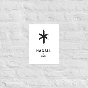 Poster – Hagall – Younger Futhark Runes – Nordic Perspective Shop