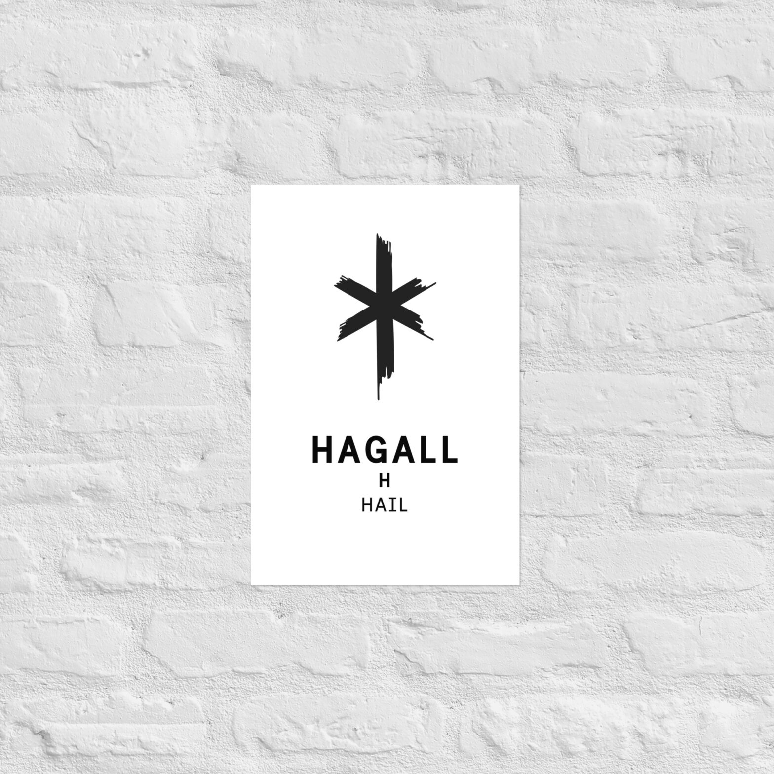 Poster – Hagall – Younger Futhark Runes – Nordic Perspective Shop