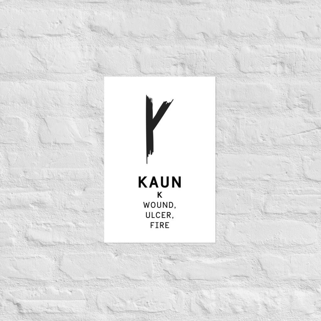 Poster – Kaun – Younger Futhark Runes – Nordic Perspective Shop