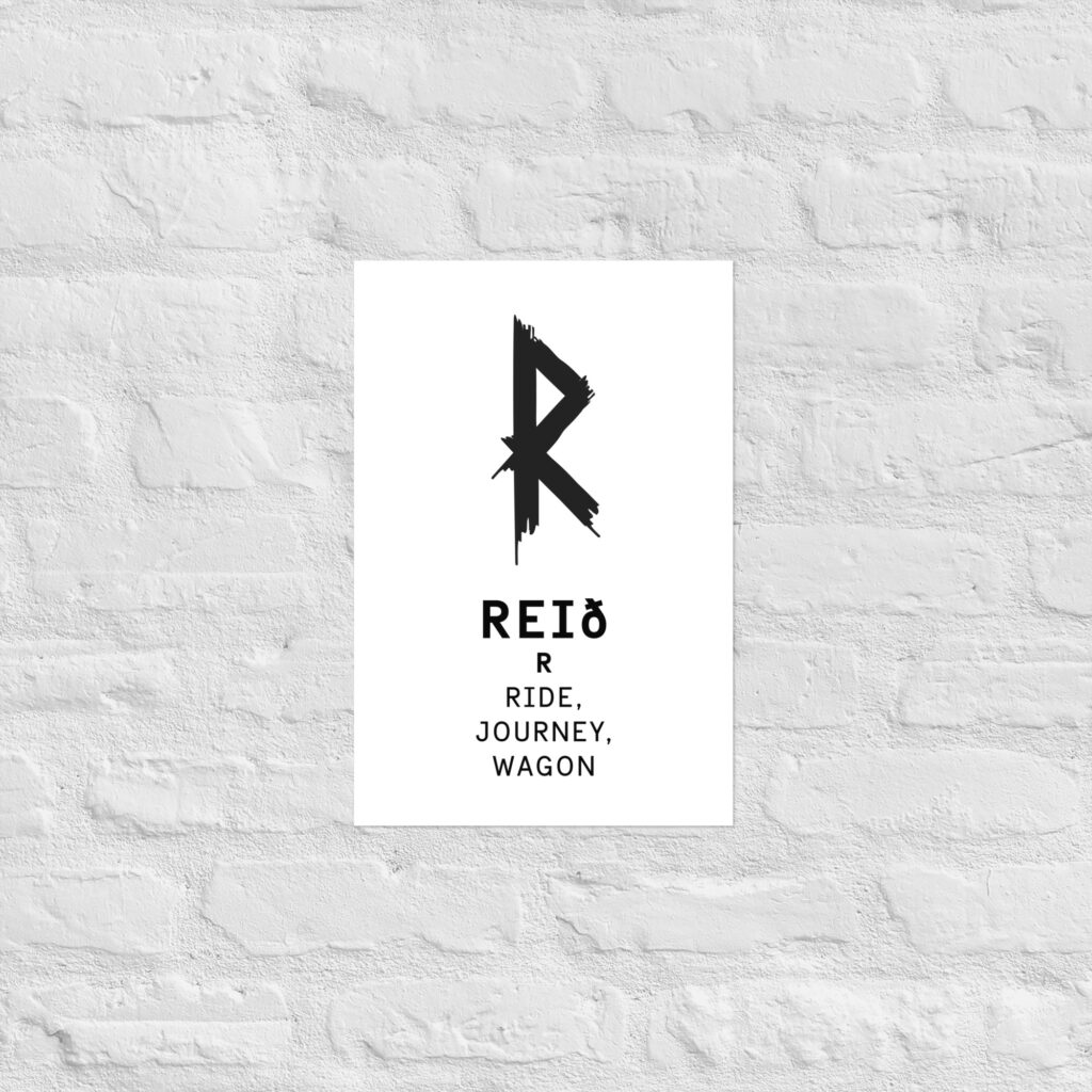 Poster – Reid – Younger Futhark Runes – Nordic Perspective Shop
