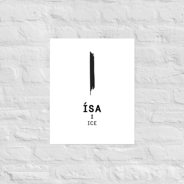 Poster – Isa – Younger Futhark Runes – Nordic Perspective Shop