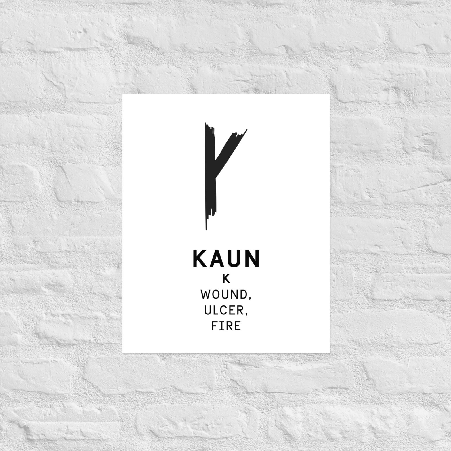 Poster – Kaun – Younger Futhark Runes – Nordic Perspective Shop