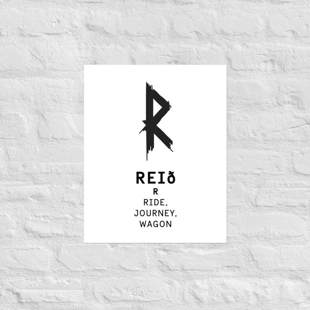 Poster – Reid – Younger Futhark Runes – Nordic Perspective Shop