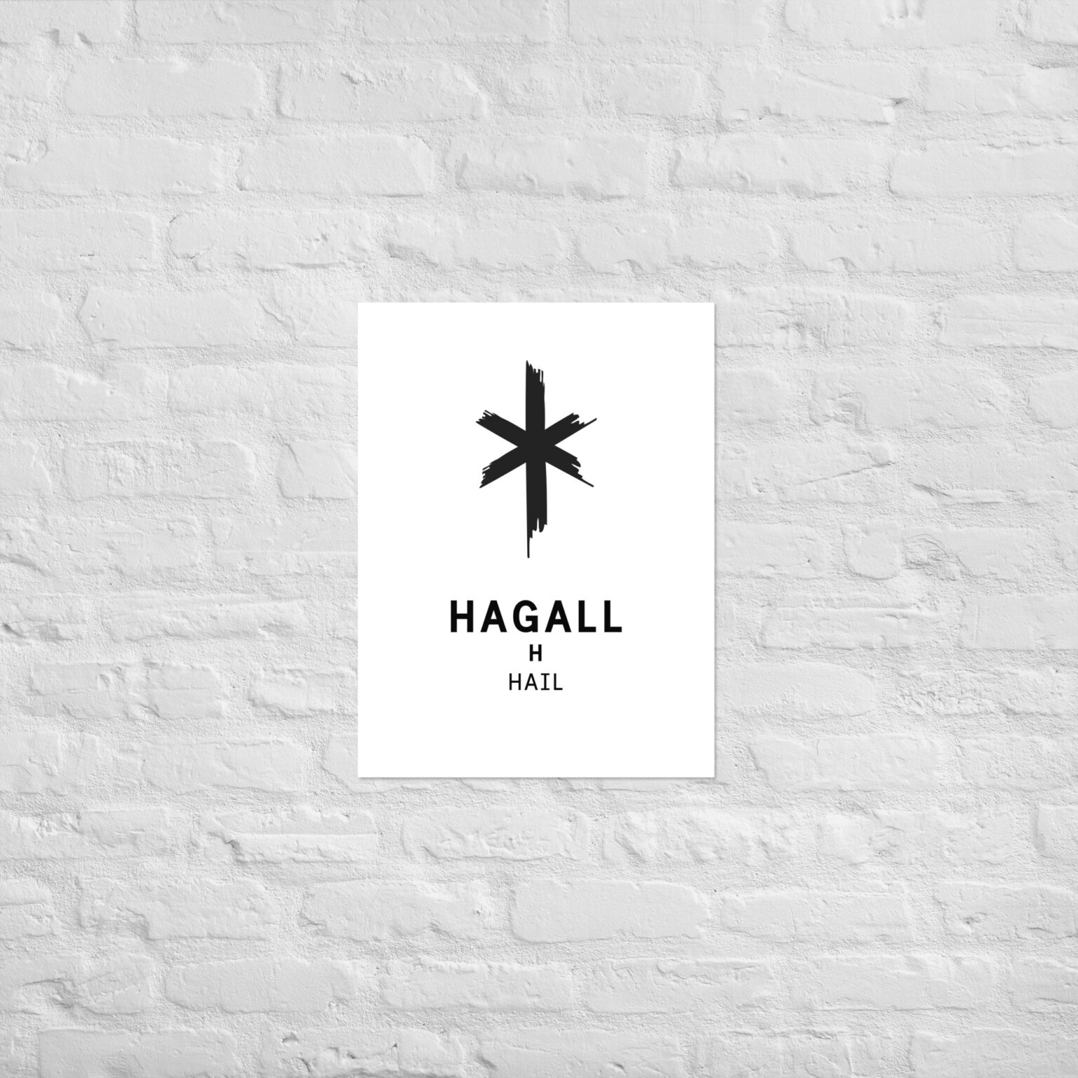 Poster – Hagall – Younger Futhark Runes – Nordic Perspective Shop