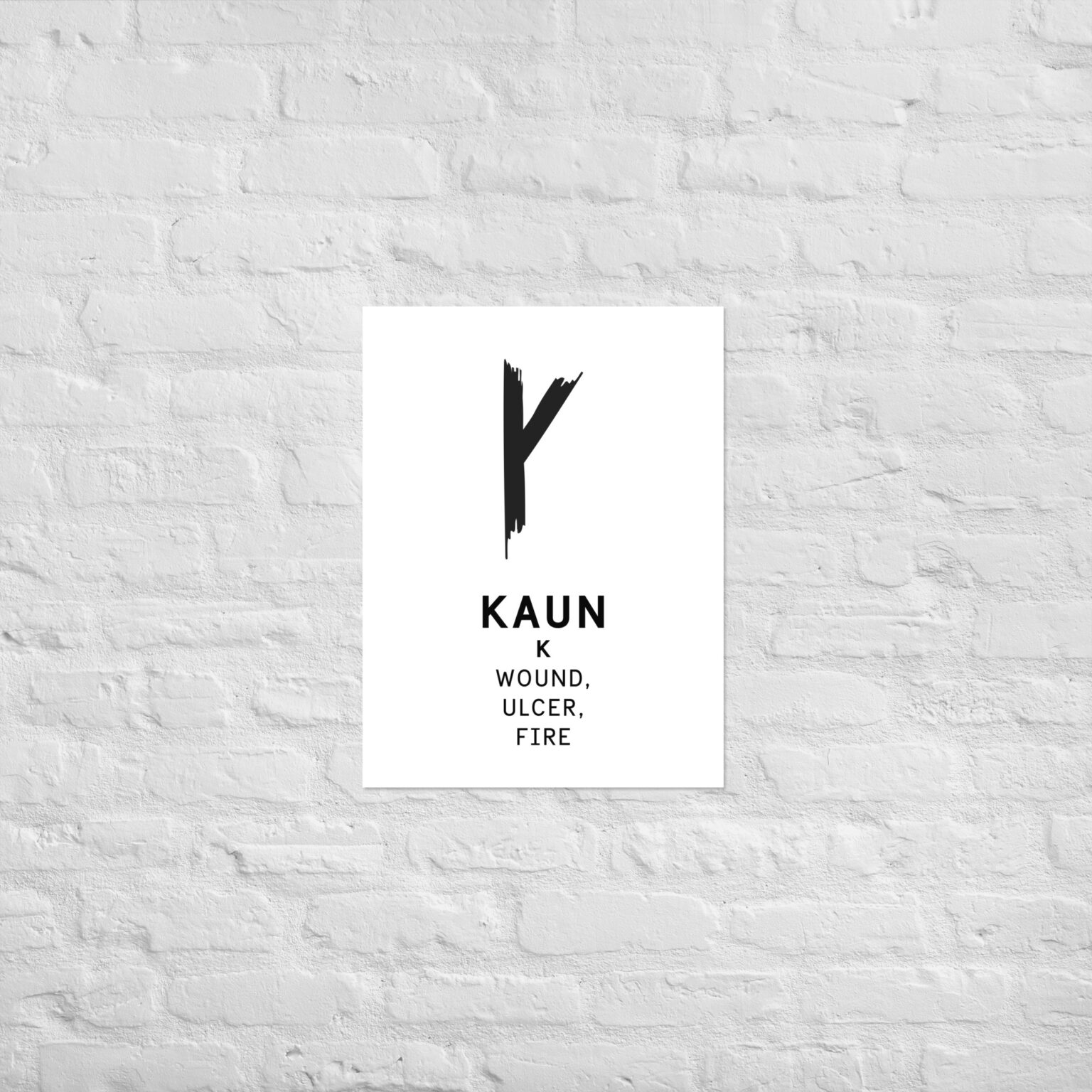 Poster – Kaun – Younger Futhark Runes – Nordic Perspective Shop