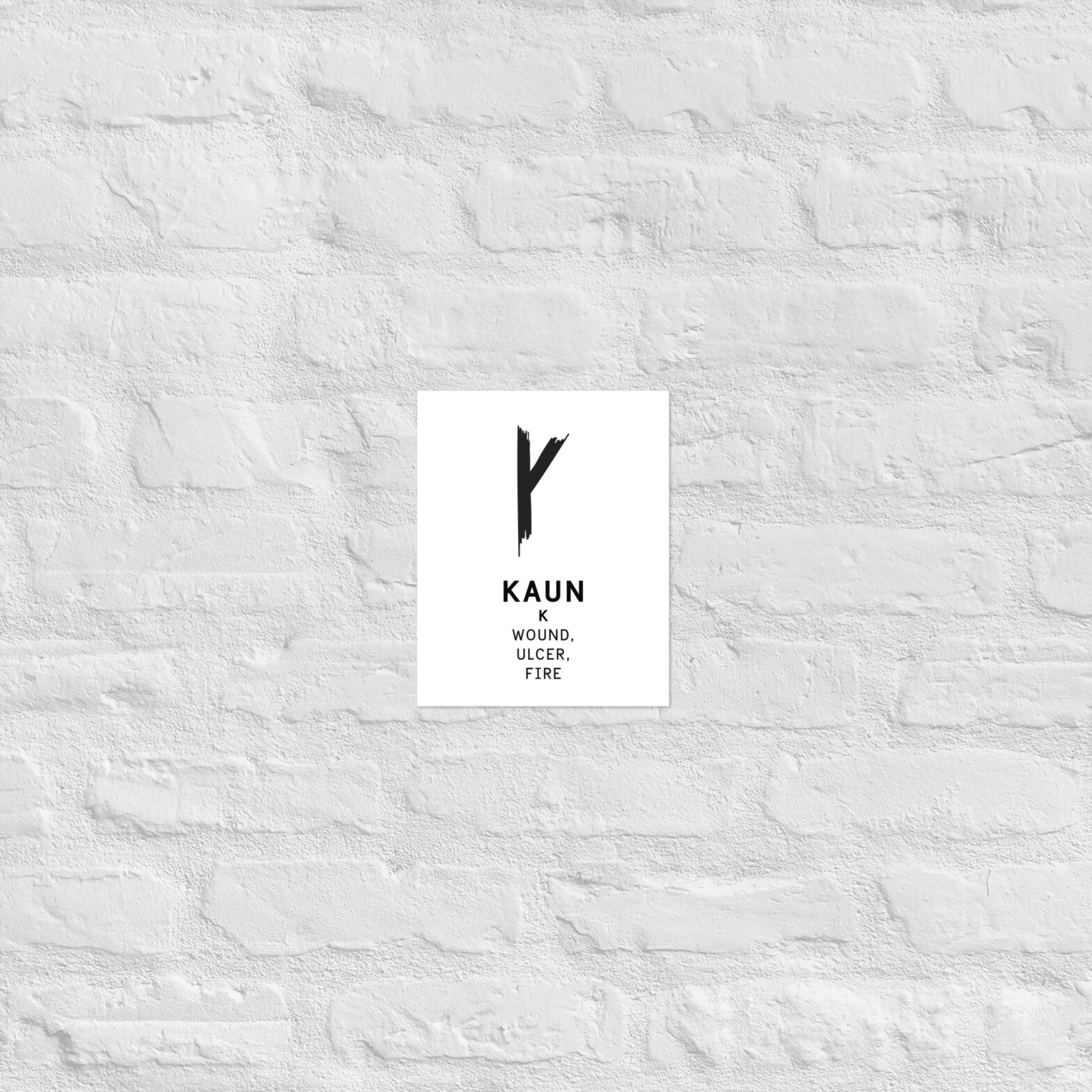 Poster – Kaun – Younger Futhark Runes – Nordic Perspective Shop