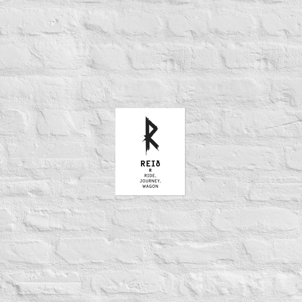 Poster – Reid – Younger Futhark Runes – Nordic Perspective Shop