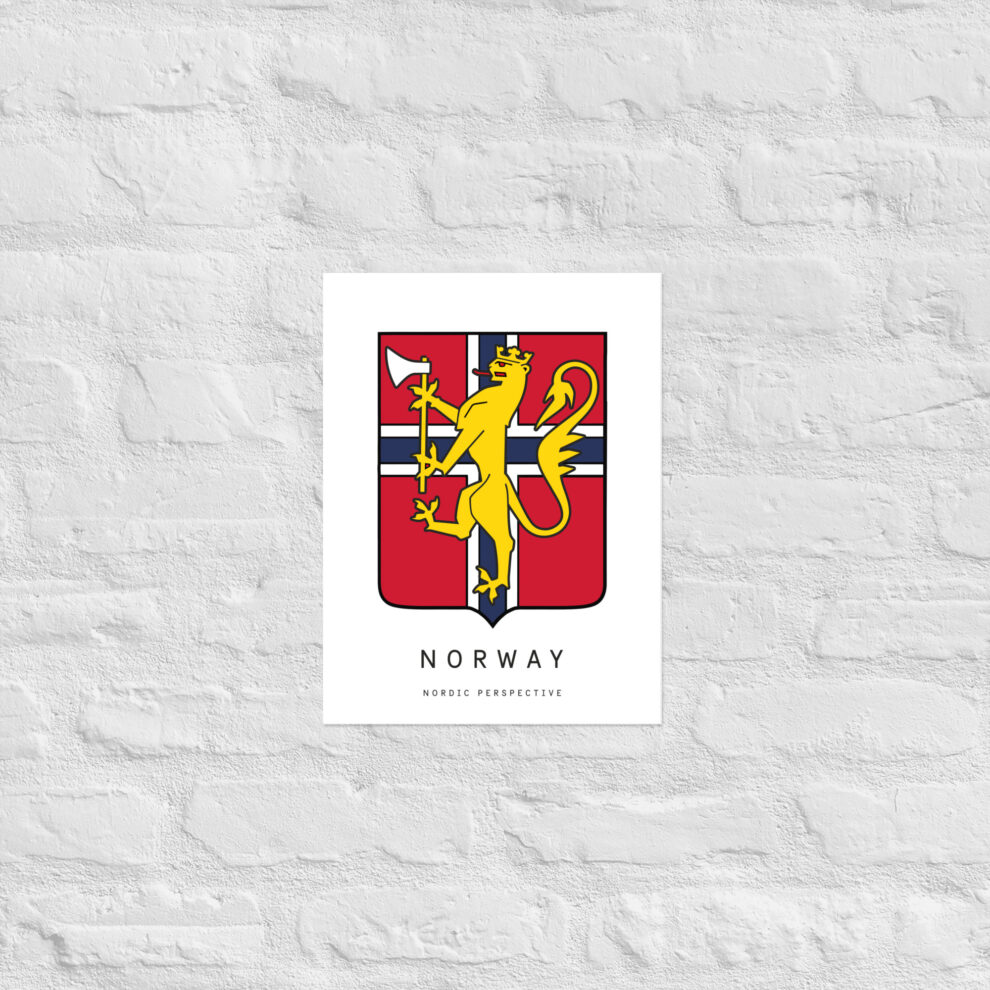 Poster – Nordic Crests – Norway – Nordic Perspective Shop