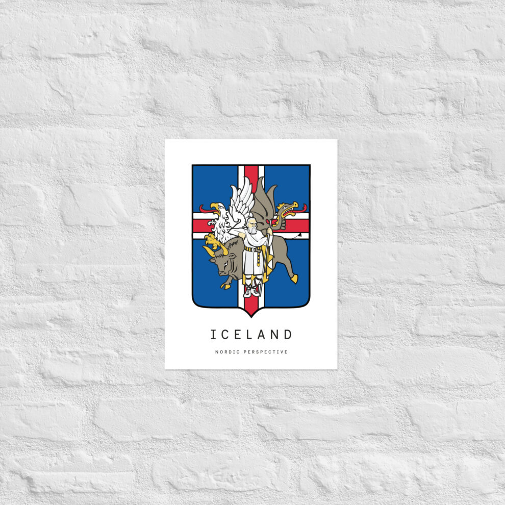 Poster – Nordic Crests – Iceland – Nordic Perspective Shop